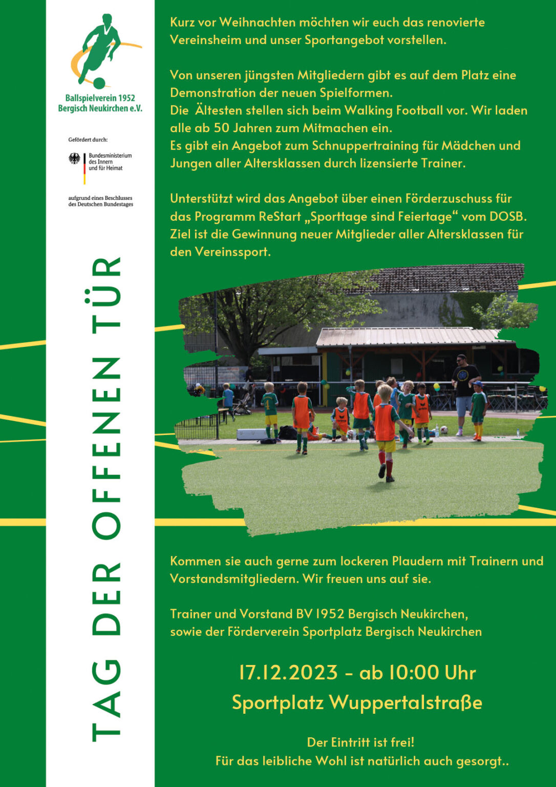 Tag der offenen Tür am 17.12.2023 – BV Bergisch Neukirchen